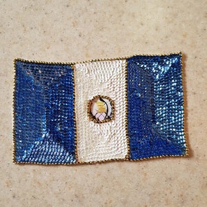 Guatemala Flag Patch, Guatemalian Flag Sequin Patch, Bandera Latina, Latino Flag Applique, Latin ...