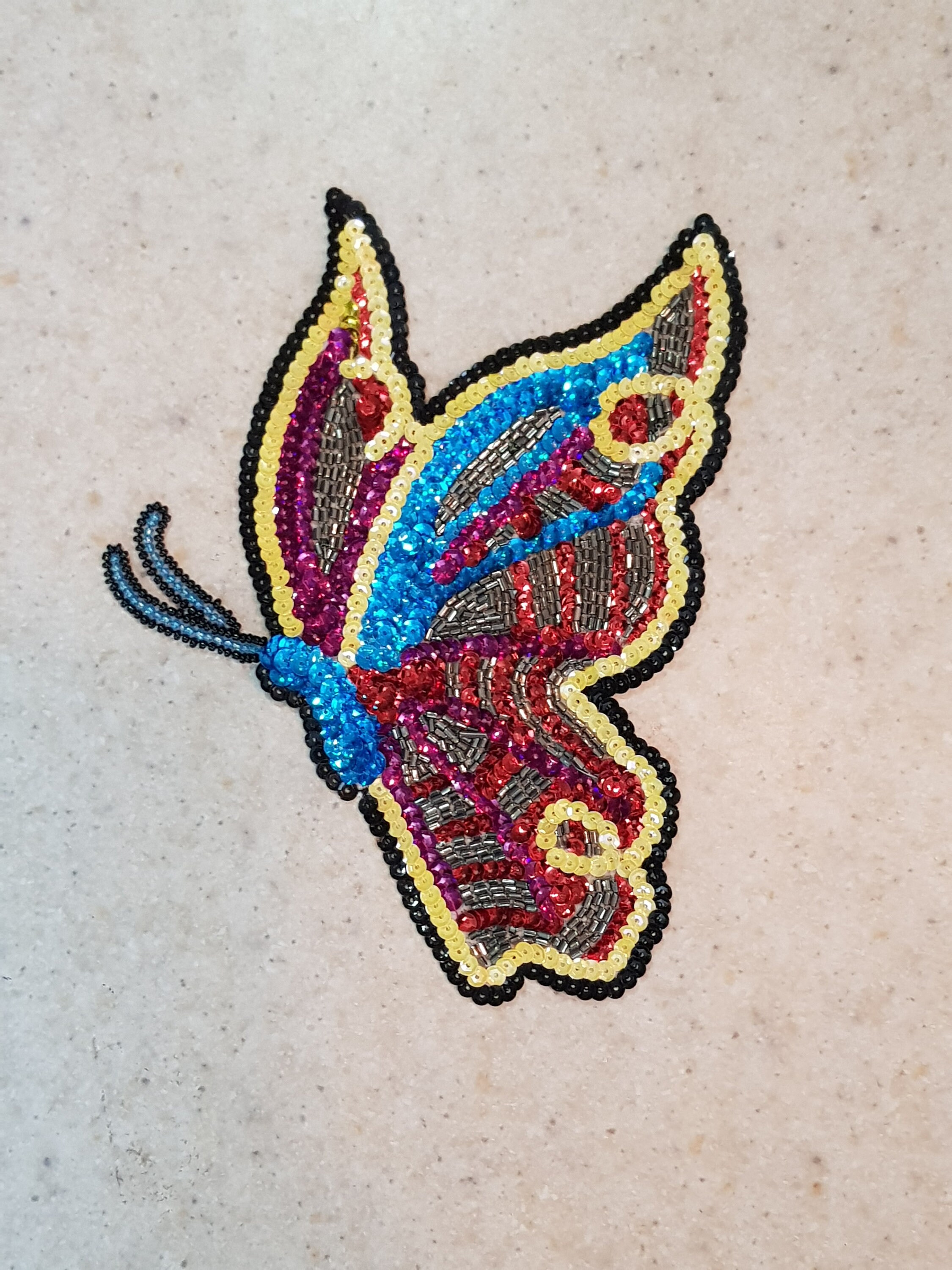 Butterfly Sequin Patch Tropical Butterfly Sequin Applique - Etsy