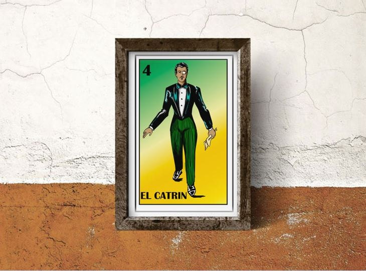 Mexican loteria El Catrin loteria Mexican The Gentleman | Etsy