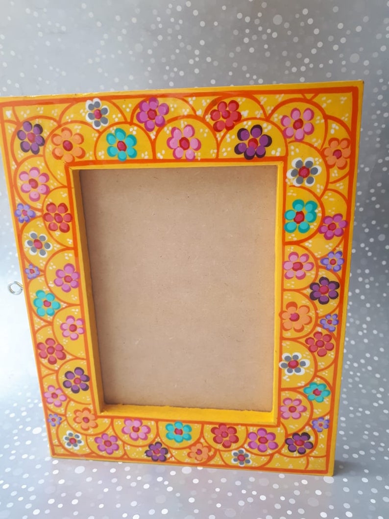 Yellow Photo Frame, Mexican Photo Frame, Mexico Family Picture Frame ...