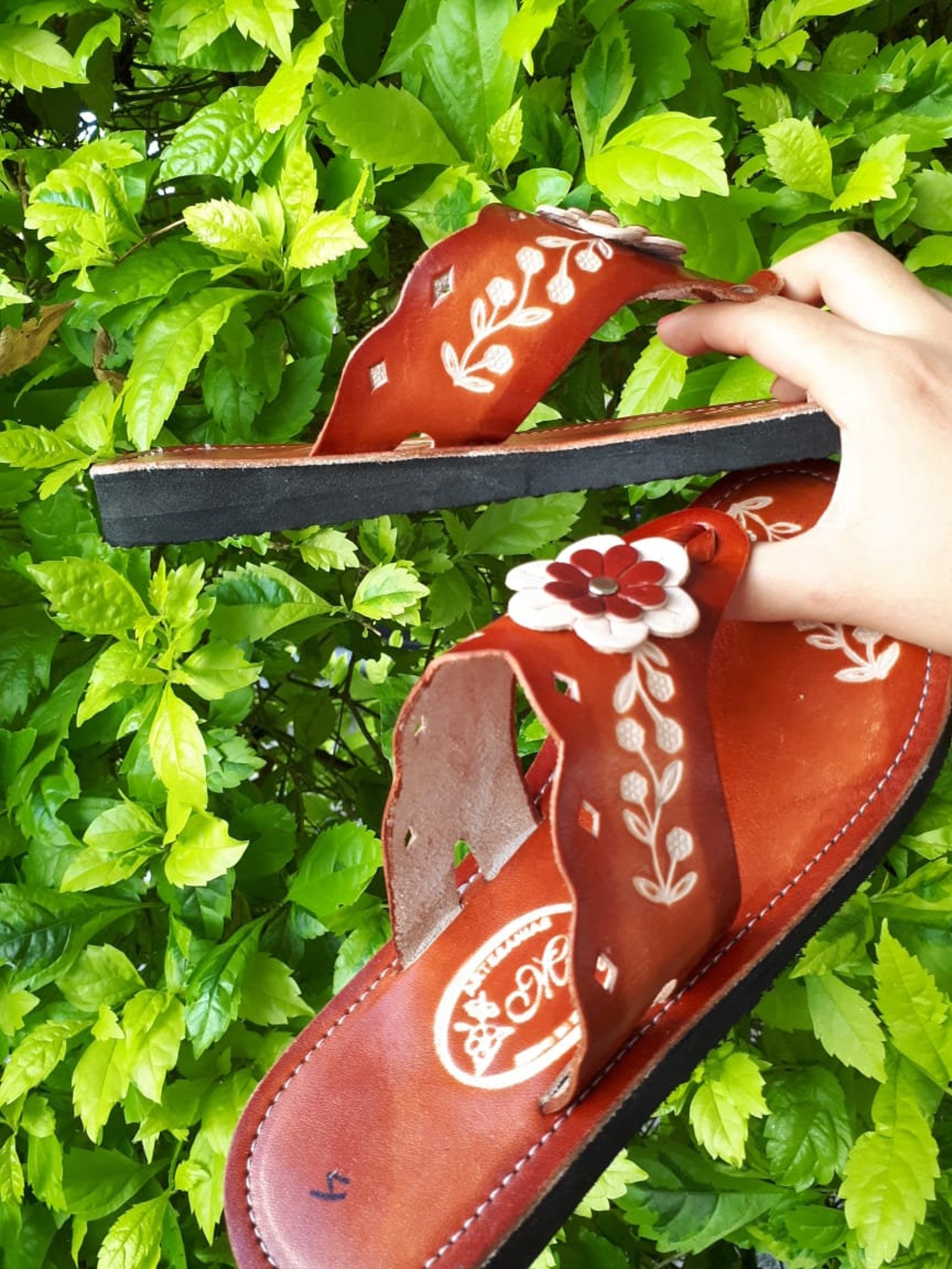 Mexican Leather Thong Sandals Mexican Shoes Huarache US 9 - Etsy