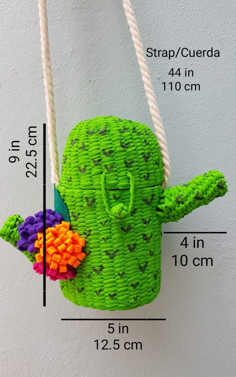 Mexican Wicker Beach Bag, Cactus Rattan Bag, Cacti Straw Palm Purse ...