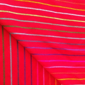 Mexican Red Rebozo, Folk Fabric Supply, Mexican Table Runner, Mexican ...