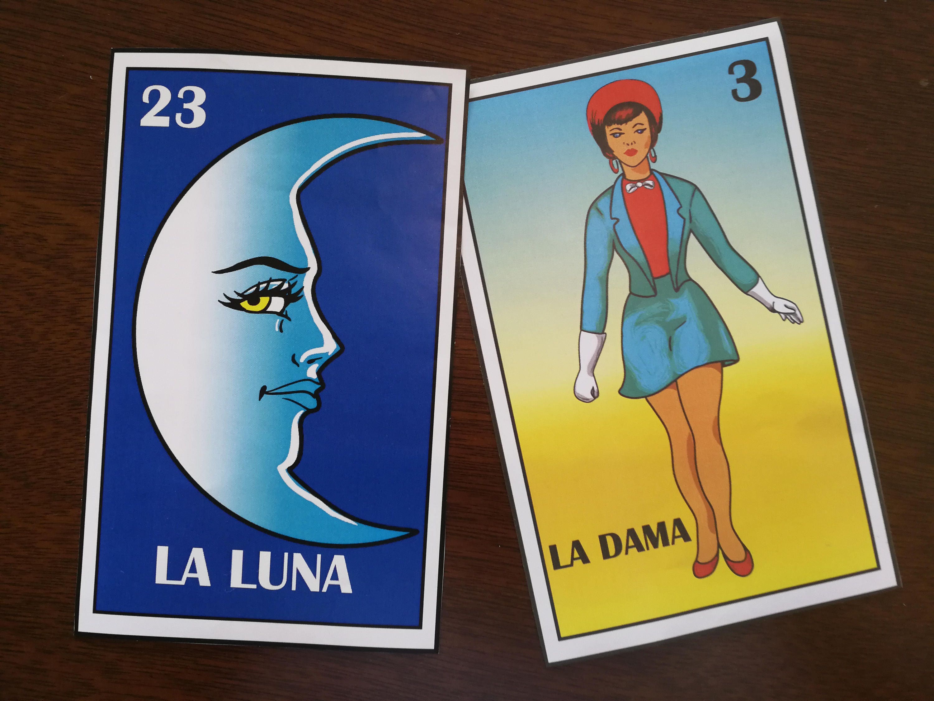 4 Mexican Loteria Stickers Medium Loteria Vinyl Sticker | Etsy