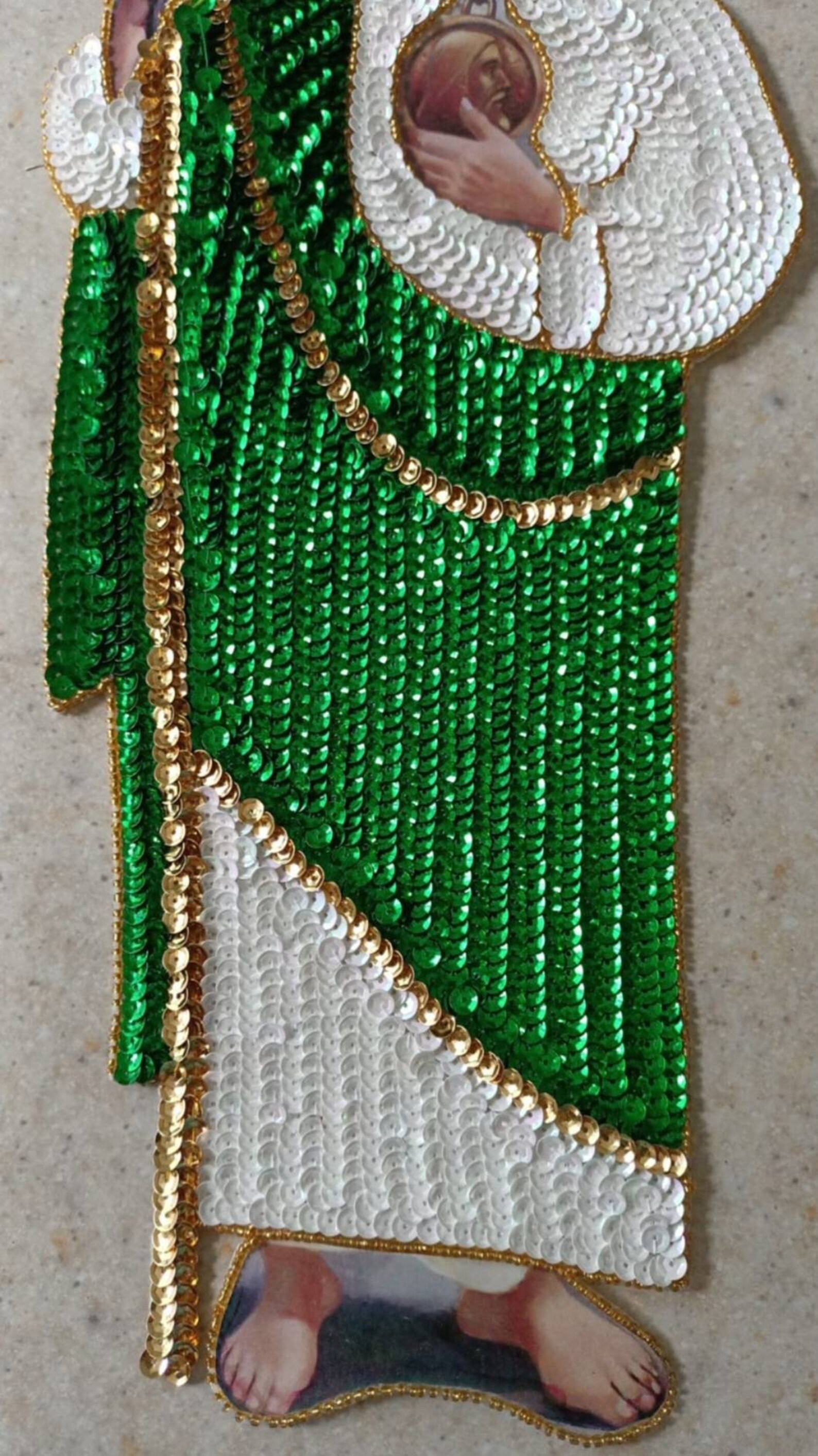 San Judas Tadeo Sequin Patch Saint Jude Patron De Lo - Etsy