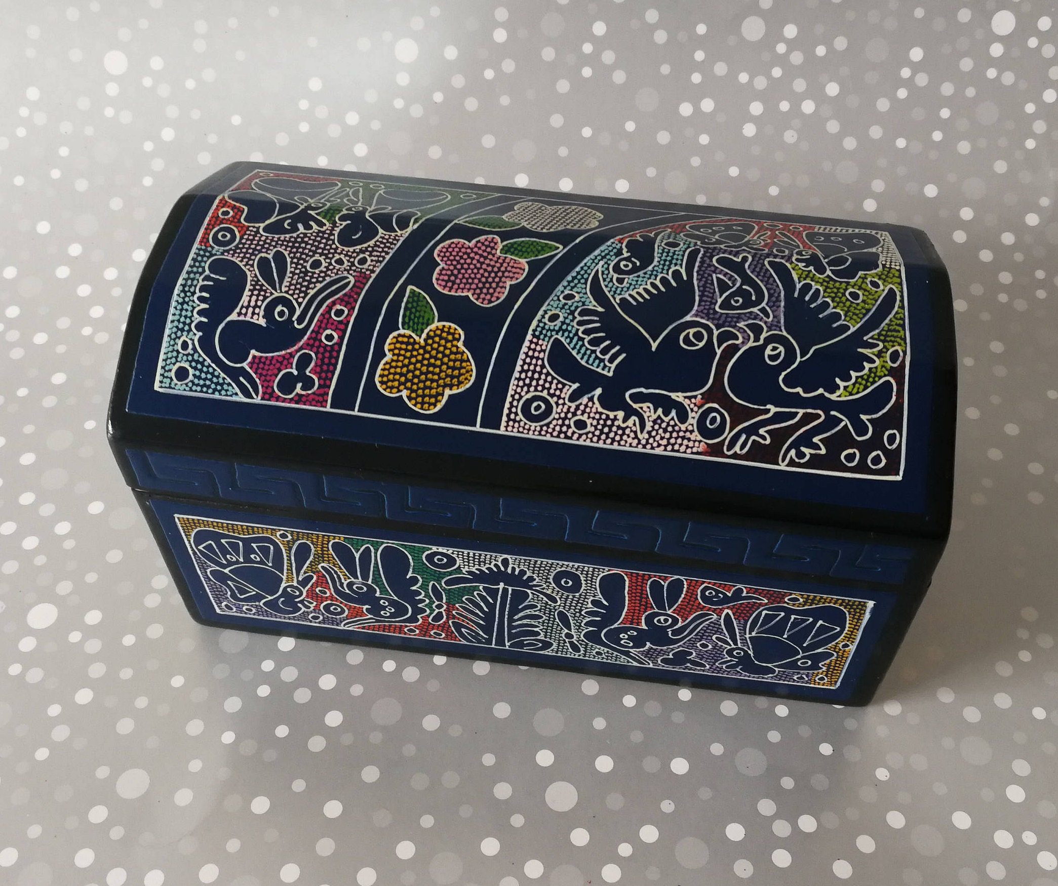Mexican Jewelry Box Mexican Trinket Box Mexican Stash Box | Etsy