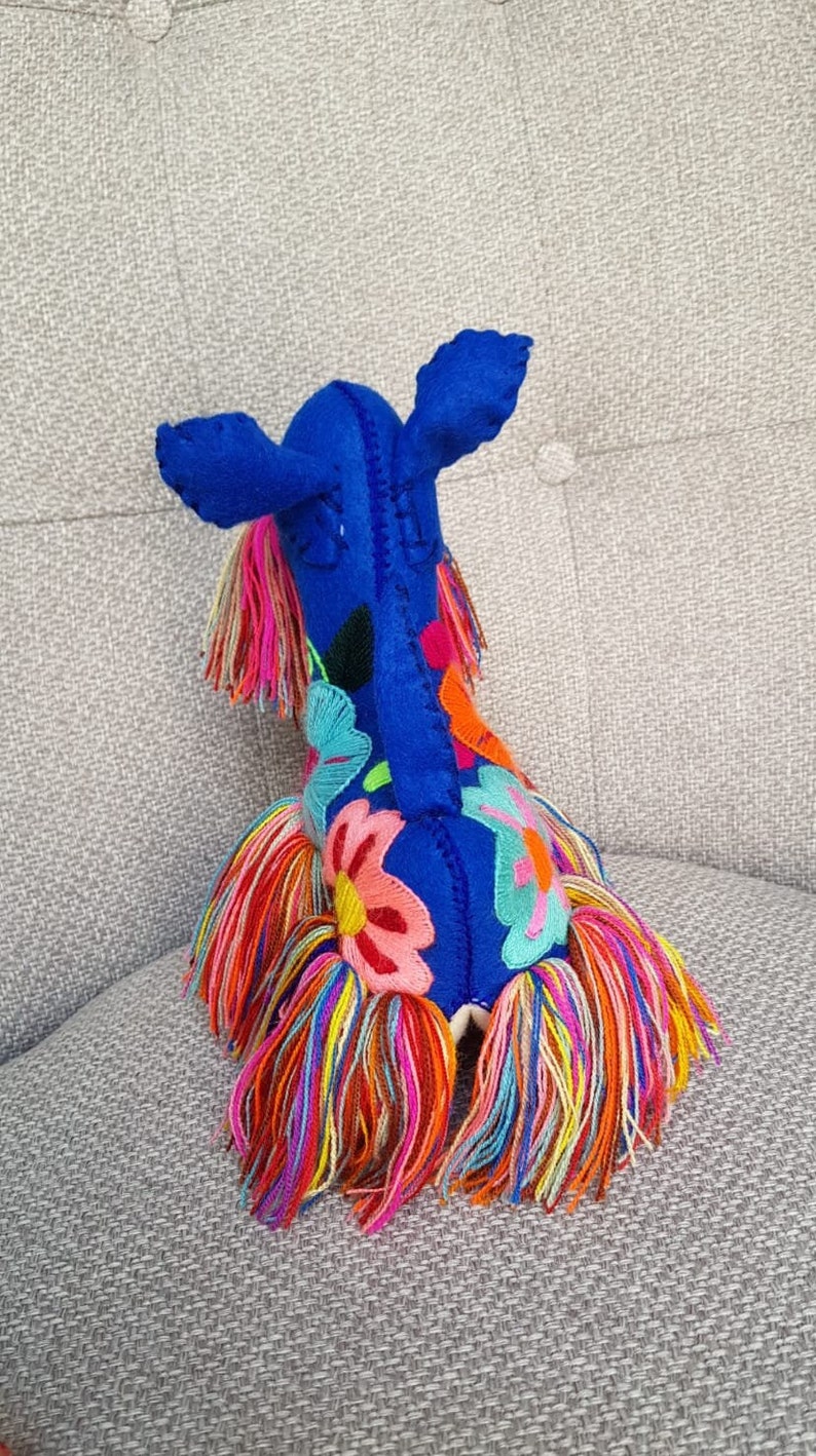 Mexican Blue Dog Stuffed Animal, Embroidery Felt Schnauzer Scottish ...