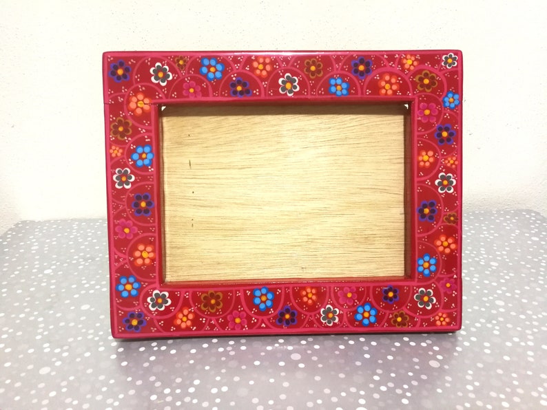 Mexican red photo frame Mexican family picture frame mexico | Etsy