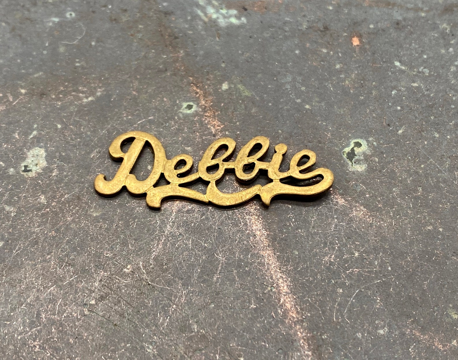 Vintage Brass Emblematic Debbie Name Stamping - Etsy
