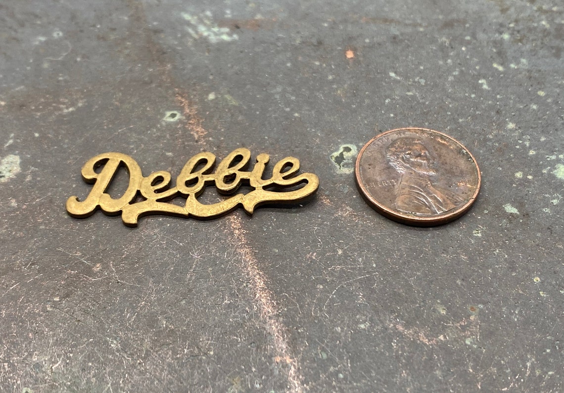 Vintage Brass Emblematic Debbie Name Stamping - Etsy