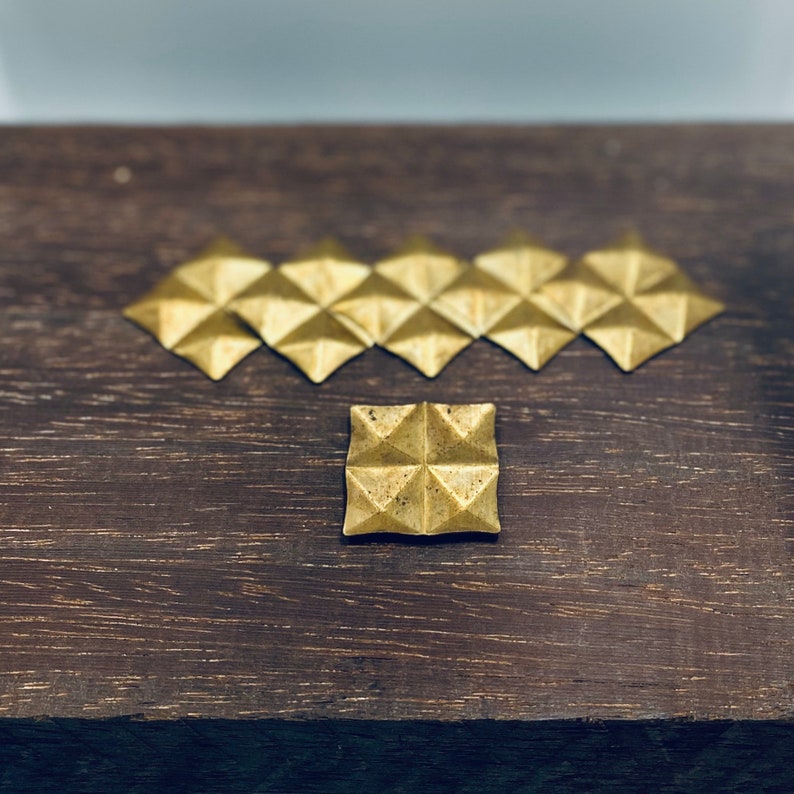 Vintage Beveled Brass Squares 30 Mm Stampings - Set of 6 - Etsy