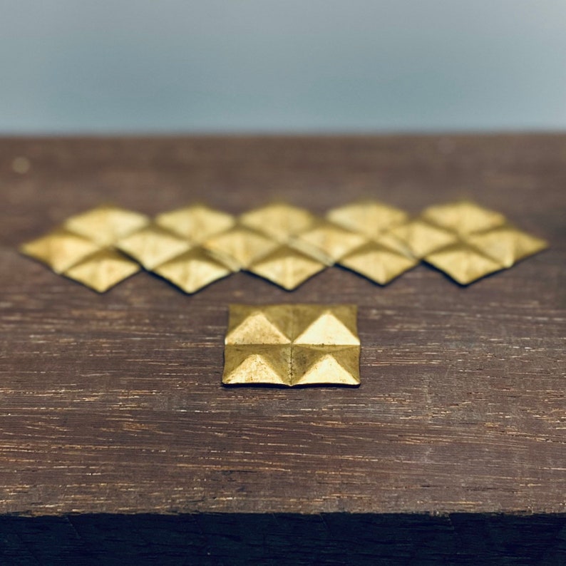 Vintage Beveled Brass Squares 30 Mm Stampings - Set of 6 - Etsy