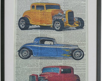 Vintage Hot Rod Poster | Etsy