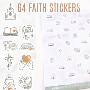 ROSE GOLD, Faith Planner Stickers, Daily Faith Planner, Church, Bible ...