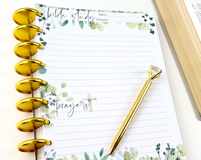 Printed Happy Planner Bible Study Pages, 92 Pages (1/2 Yr.), Christian ...