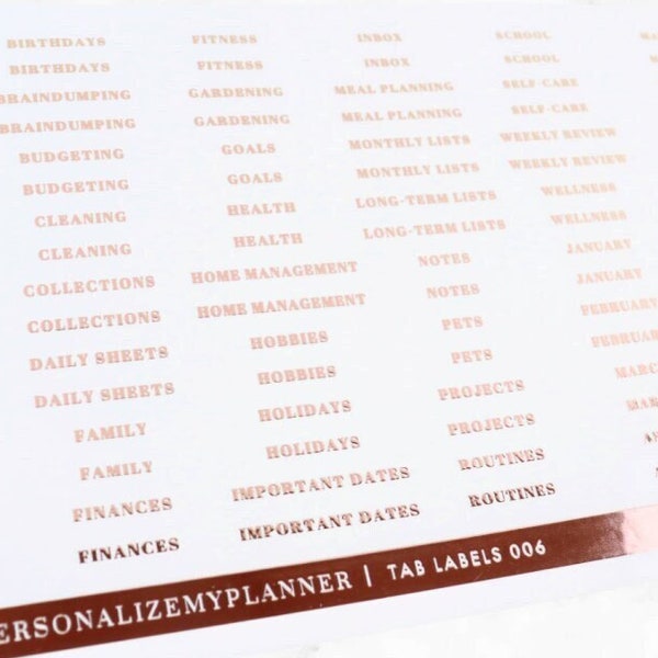 Planner Labels - Etsy