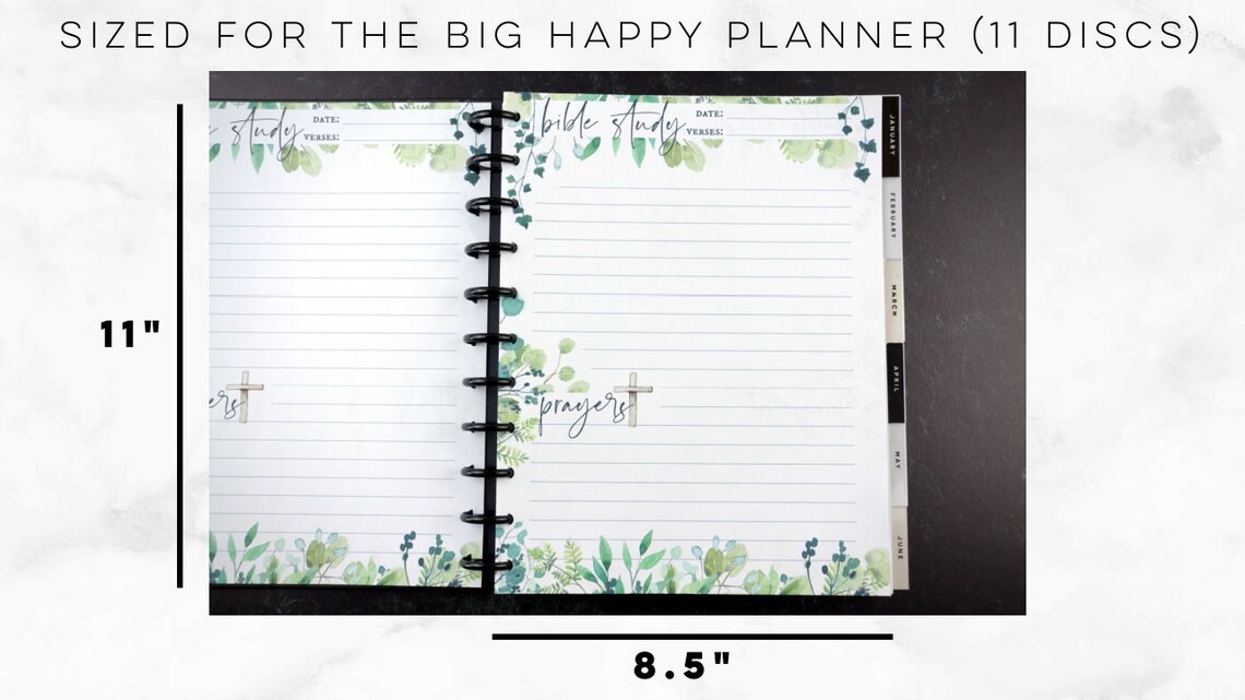 Big Happy Planner Bible Study Pages, 8.5" X 11", 46 or 92 Printed Pages ...