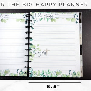 Big Happy Planner Bible Study Pages, 8.5" X 11", 46 or 92 Printed Pages ...