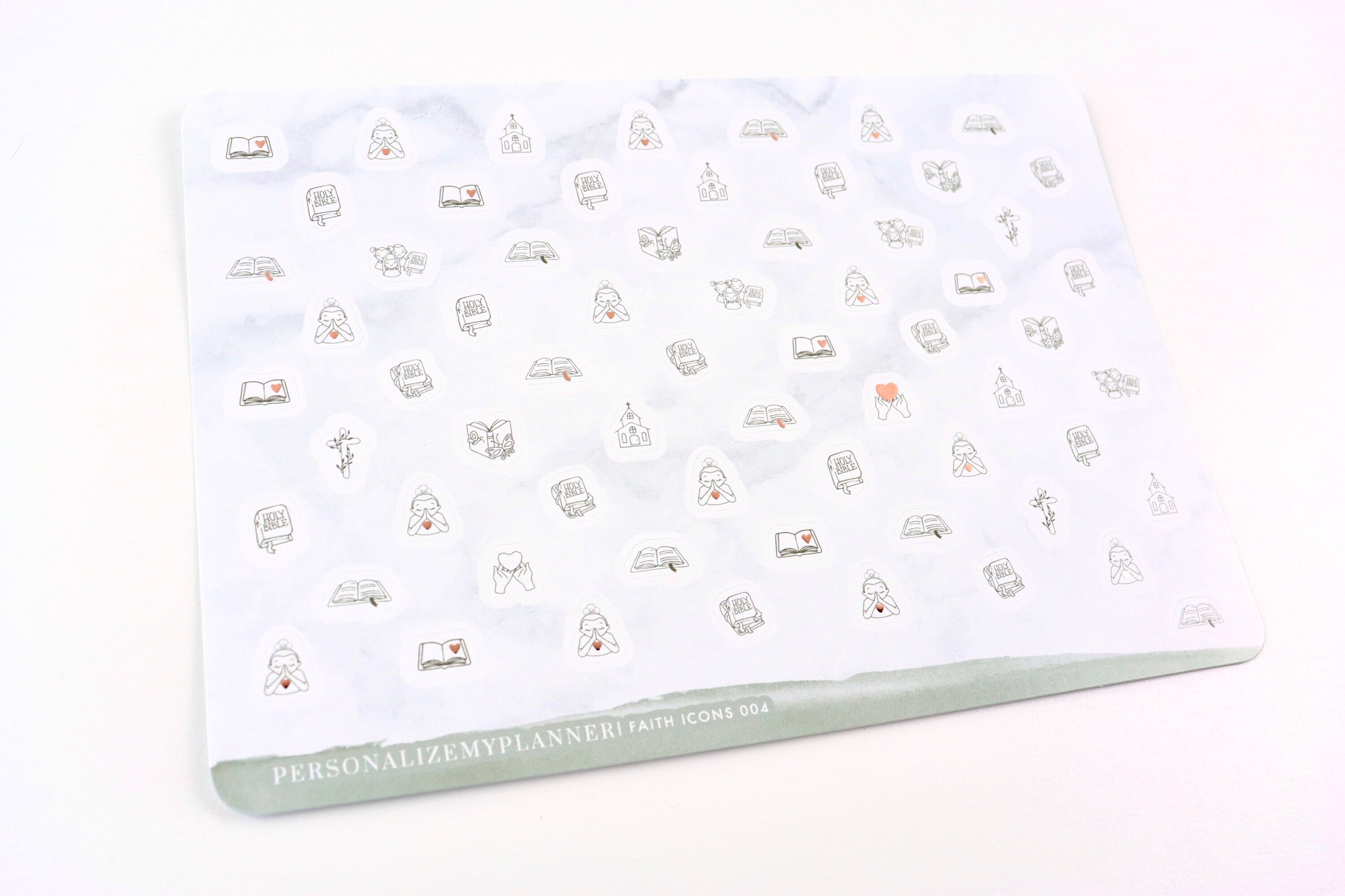 ROSE GOLD, Faith Planner Stickers, Daily Faith Planner, Church, Bible ...
