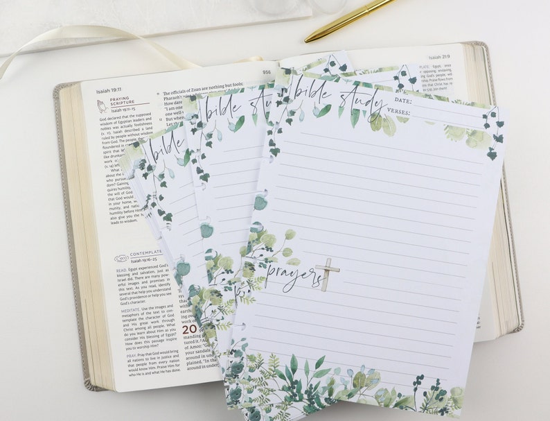 Printed Happy Planner Bible Study Pages, 92 Pages 1/2 Yr., Christian ...