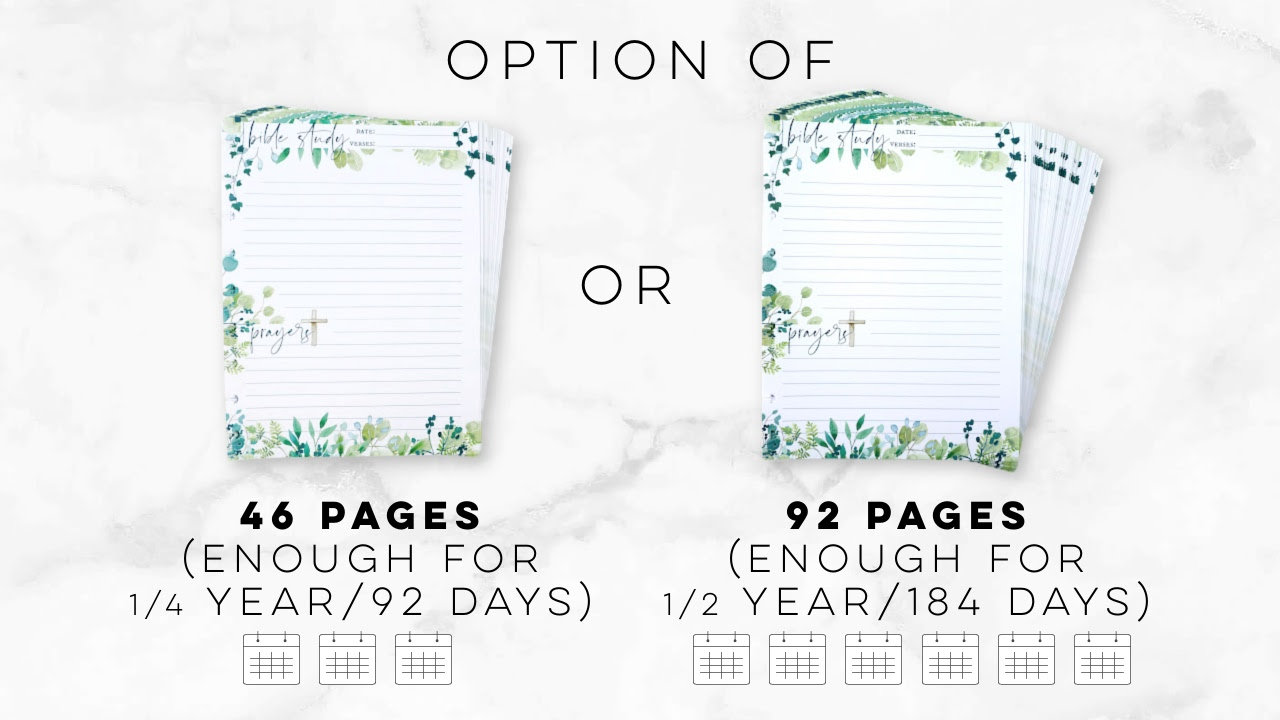 Printed Happy Planner Bible Study Pages, 92 Pages 1/2 Yr., Christian ...