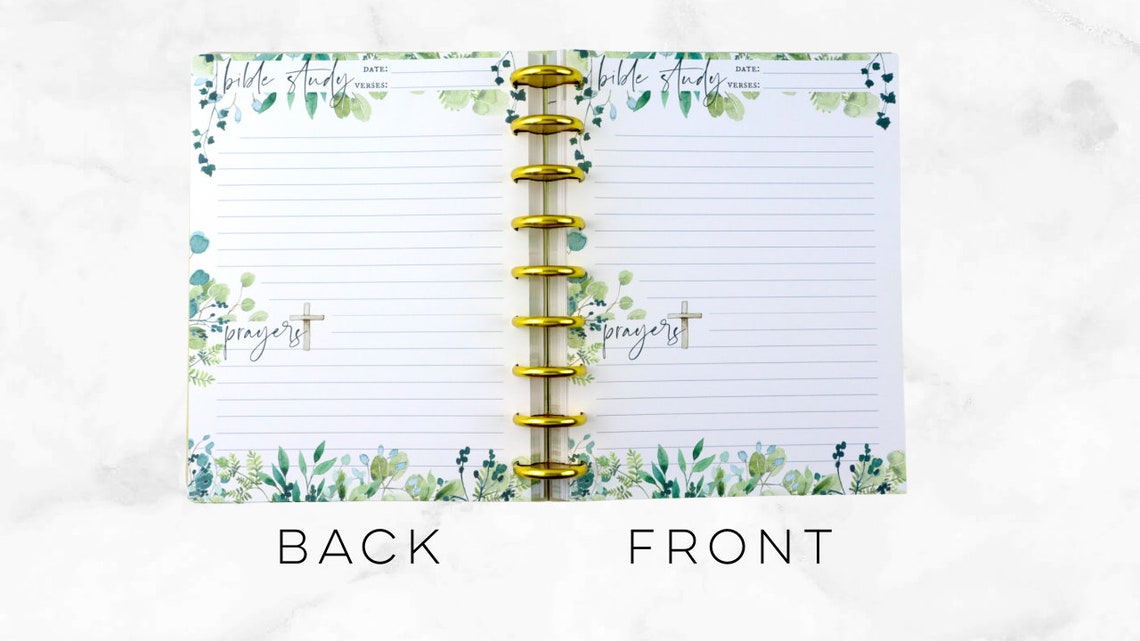 Printed Happy Planner Bible Study Pages, 92 Pages 1/2 Yr., Christian ...