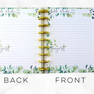 Printed Happy Planner Bible Study Pages, 92 Pages (1/2 Yr.), Christian ...