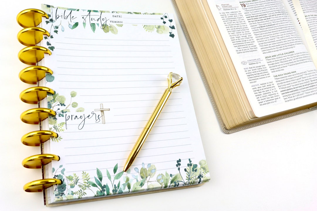 Printed Happy Planner Bible Study Pages, 92 Pages (1/2 Yr.), Christian ...