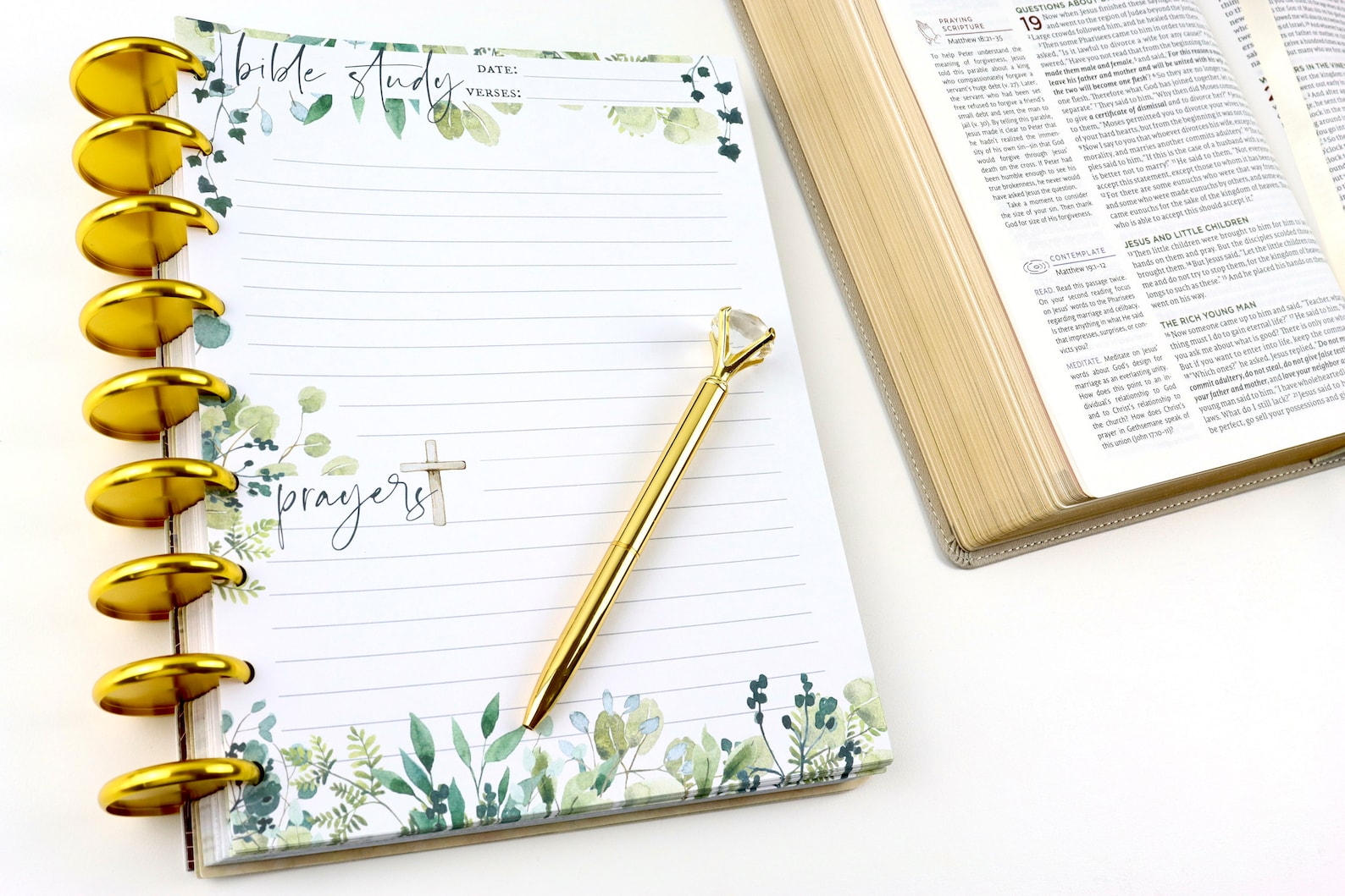 Printed Happy Planner Bible Study Pages, 92 Pages (1/2 Yr.), Christian ...