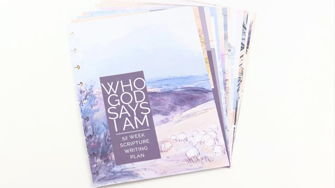 Scripture Writing Who God Says I Am Extension Pack, Faith Journal, 14 ...