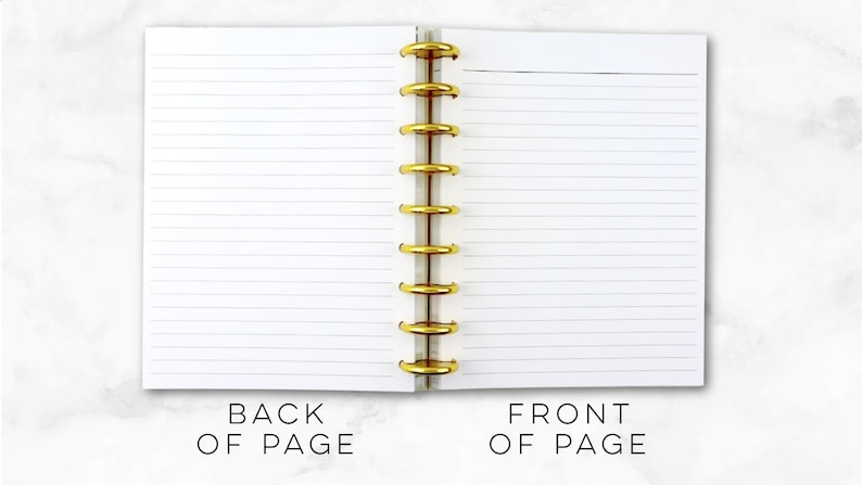 Printed Lined Happy Planner Notes, 40 Double-sided Pages, Classic Size ...