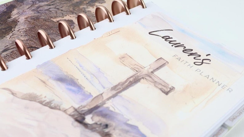 Personalized 2026 Faith Planner (joshua Design), Copper, Gold, Frosted ...