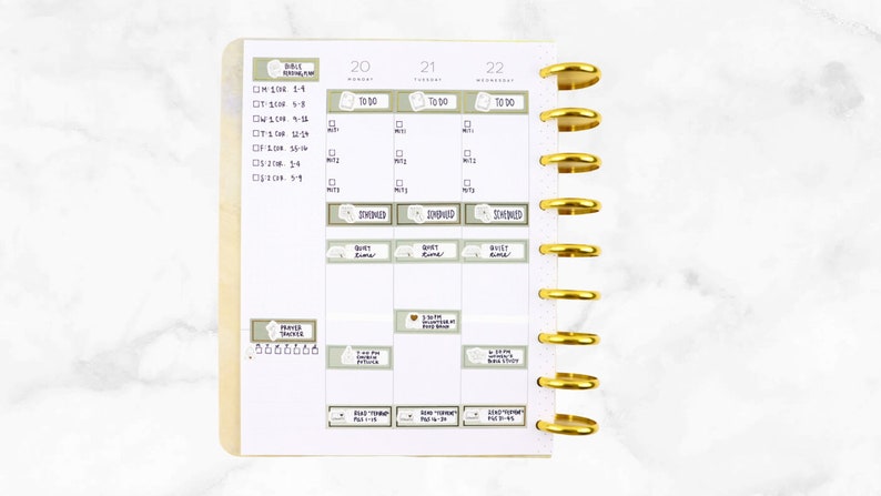 Gold, Faith Planner Stickers, Daily Faith Planner, Christian A5 Planner ...