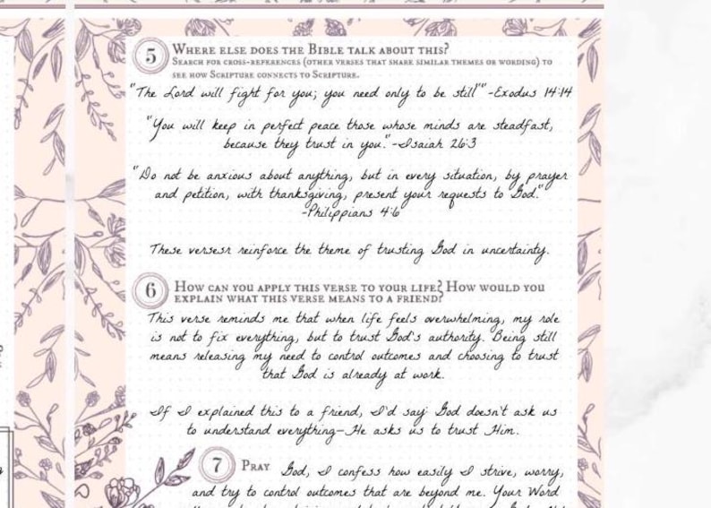 Verse Mapping Beginner Extension Pack, Faith Journal, 22 Printed Pages ...