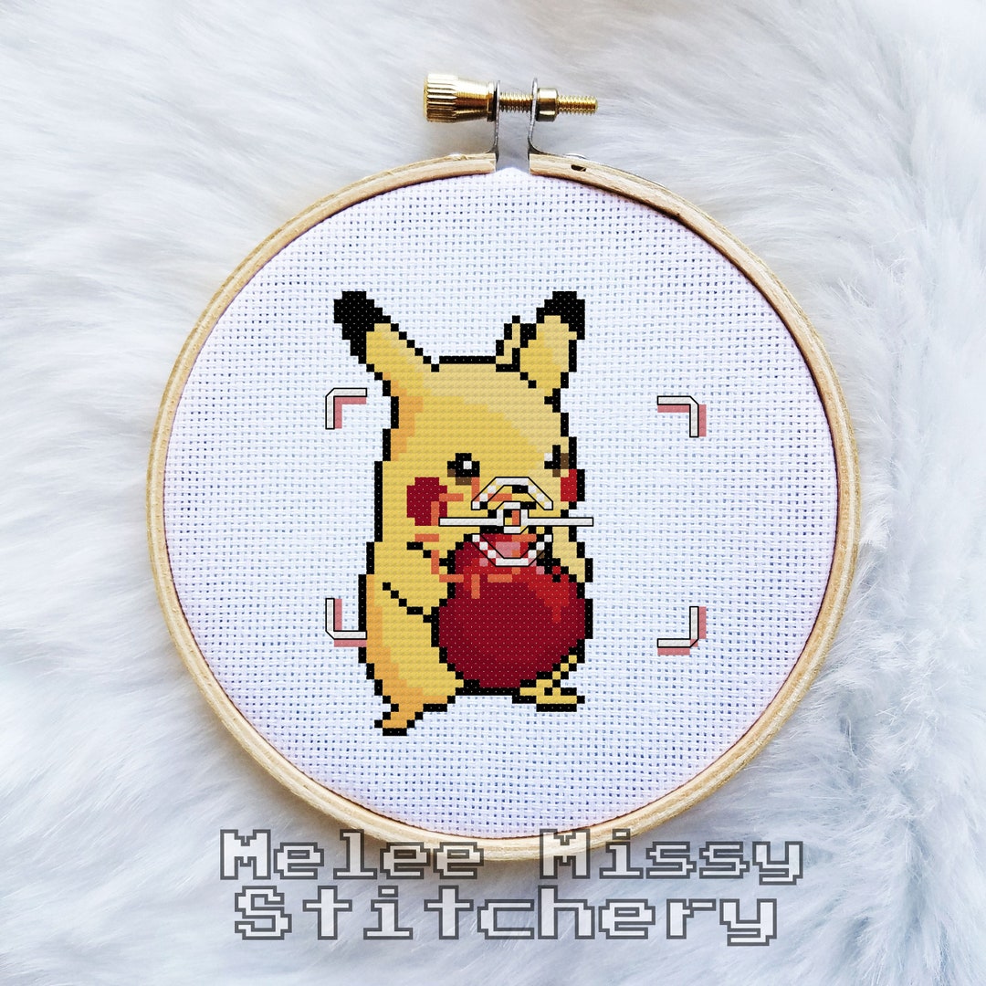 PATTERN: Pokemon Snap Pikachu Cross Stitch - Etsy