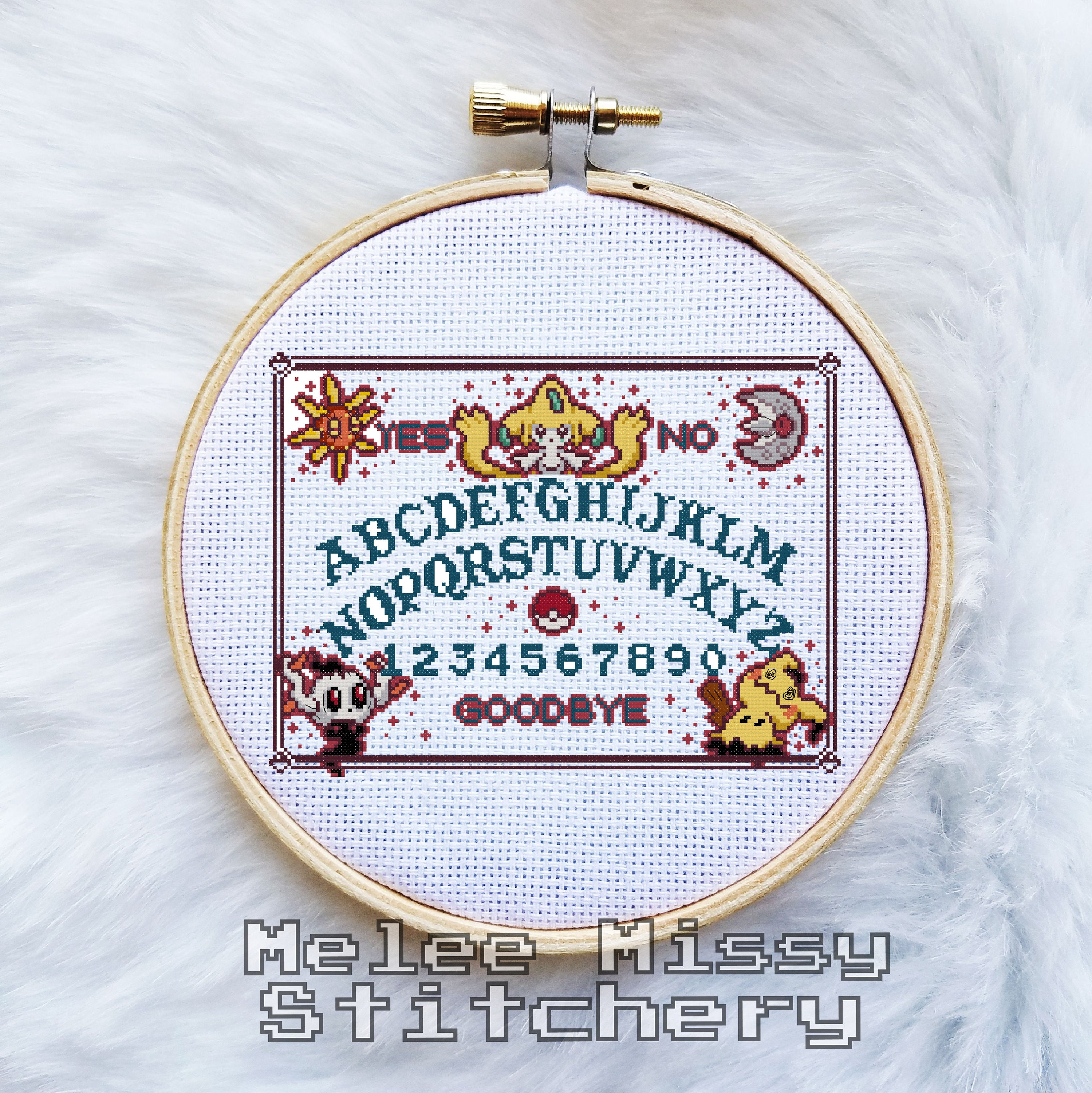PATTERN: Pokemon Spirit Board and Planchette Cross Stitch | Etsy