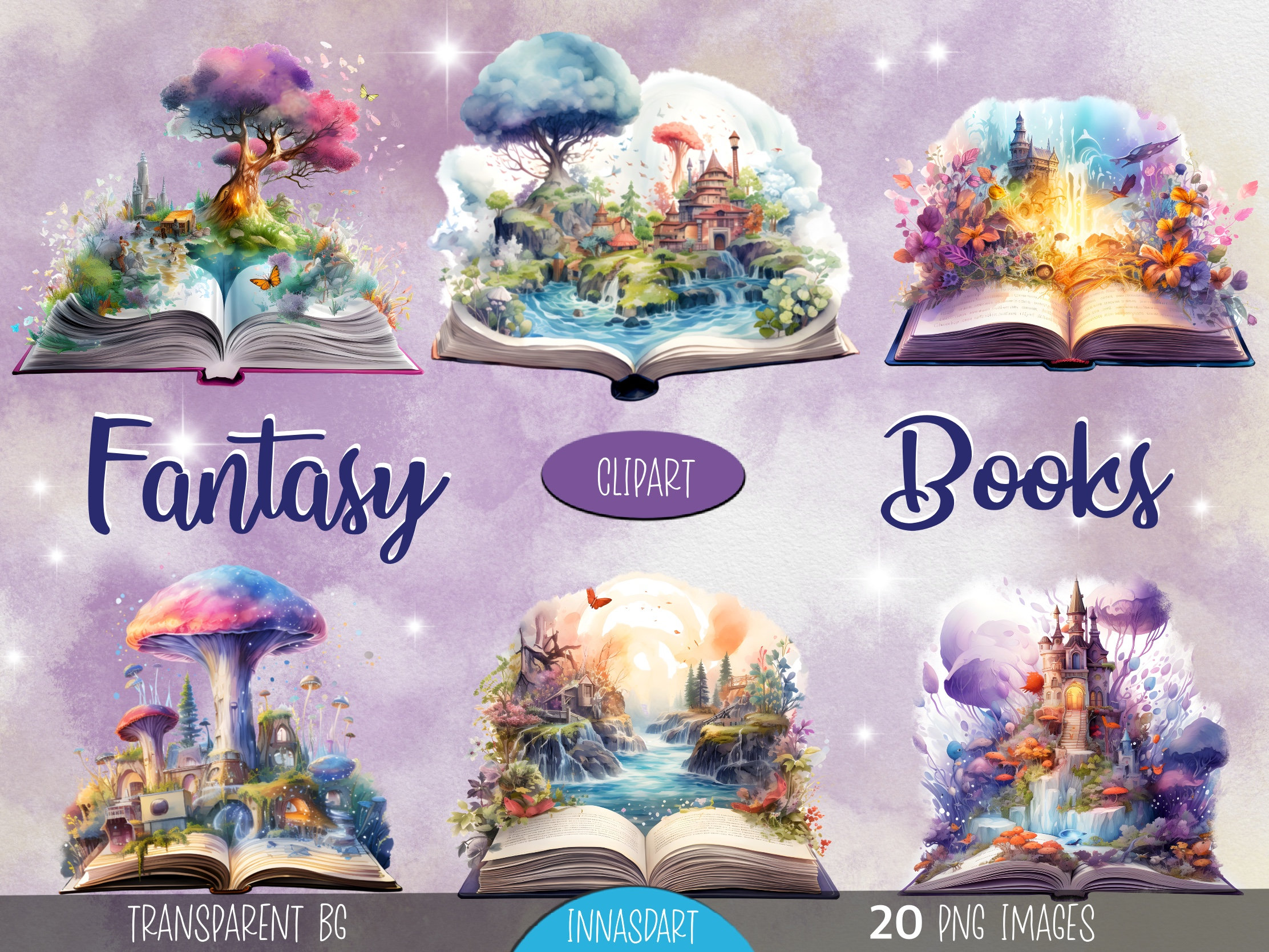 22 PNG Fantasy Books Clipart Book Bundle PNG Open Book - Etsy