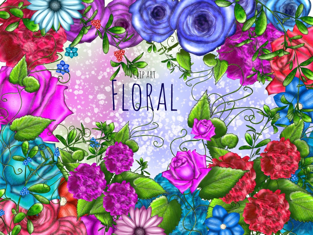 Floral Clip Art: Spring & Summer Flower Stickers (digital Stickers) - Etsy