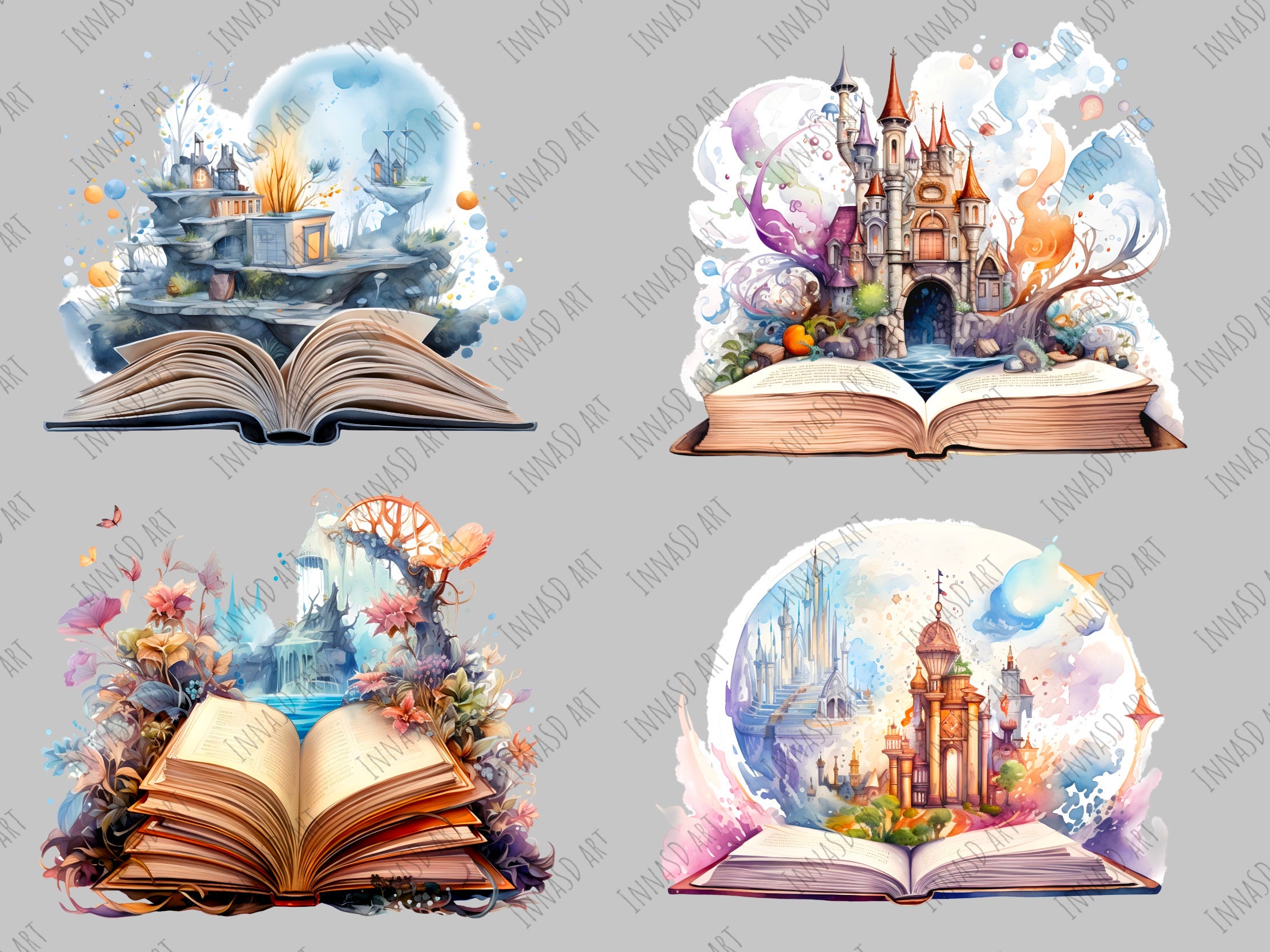 22 PNG Fantasy Books Clipart Book Bundle PNG Open Book - Etsy