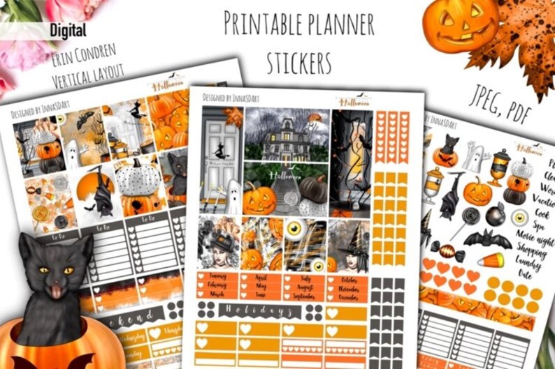 22 Printable Planner Sticker Bundle With Digital Stickers for Erin ...
