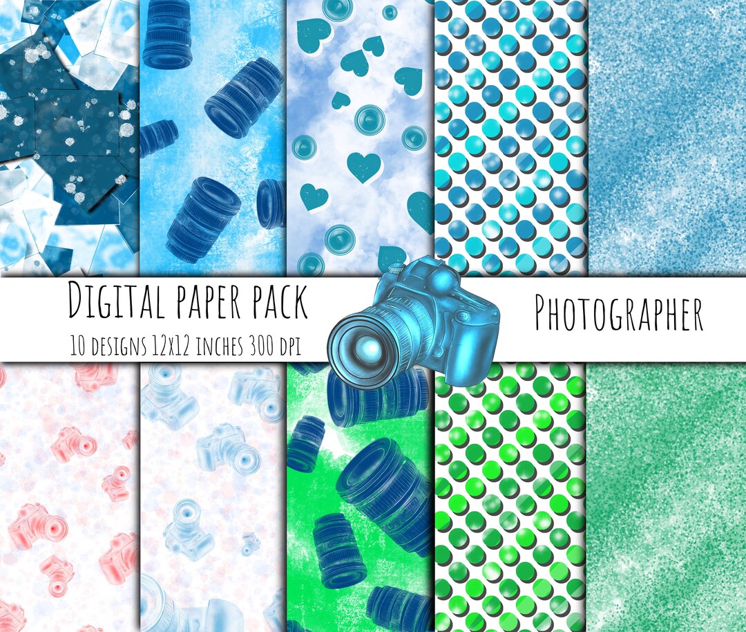 Photographer Digital Papers. Photographer Clipart. Photographer ...