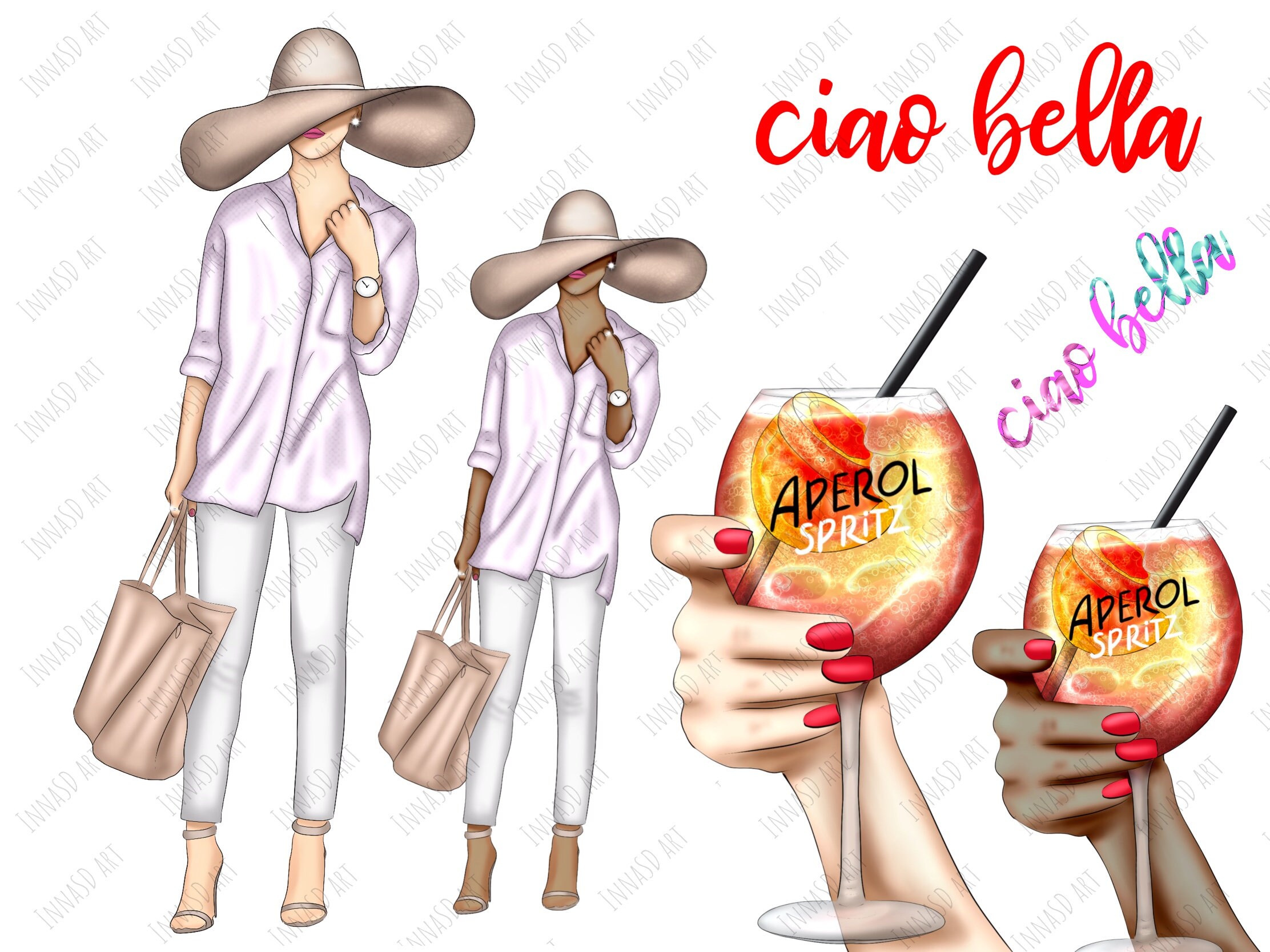 Explore Italy With Ciao Bella Clipart and Stickers for Travel - Etsy