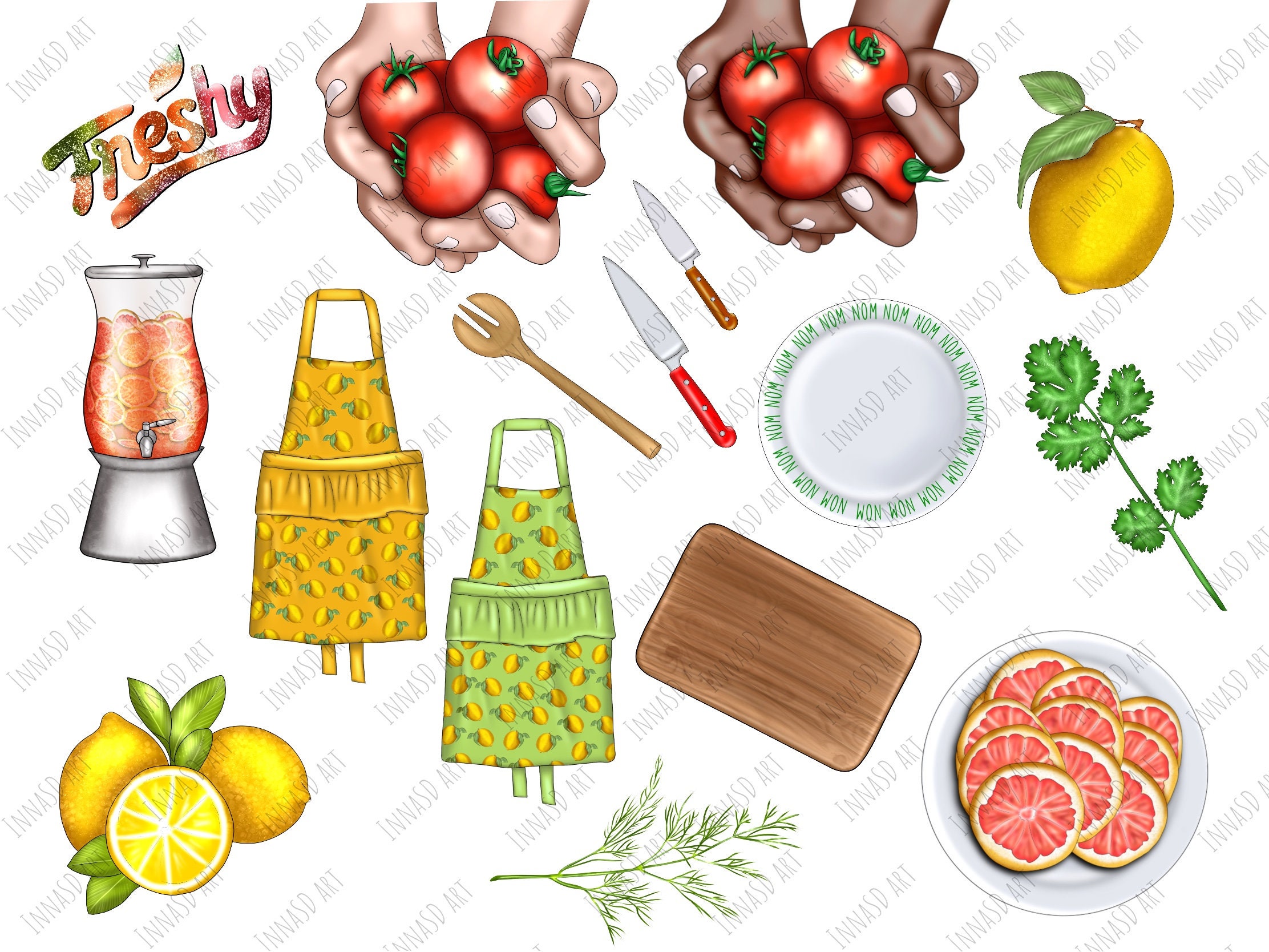 Freshy Clipart, Healthy Eating Clipart, Healthy Fashion Girls, Summer ...