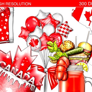 Happy Canada Day! Celebrate With Canadian Flag, Accessories, Clip Art ...