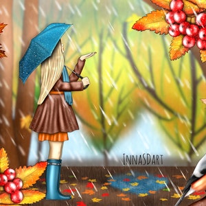 Fall Clip Art, Rainy Day Clip Art, November Planner, Fall Stickers ...