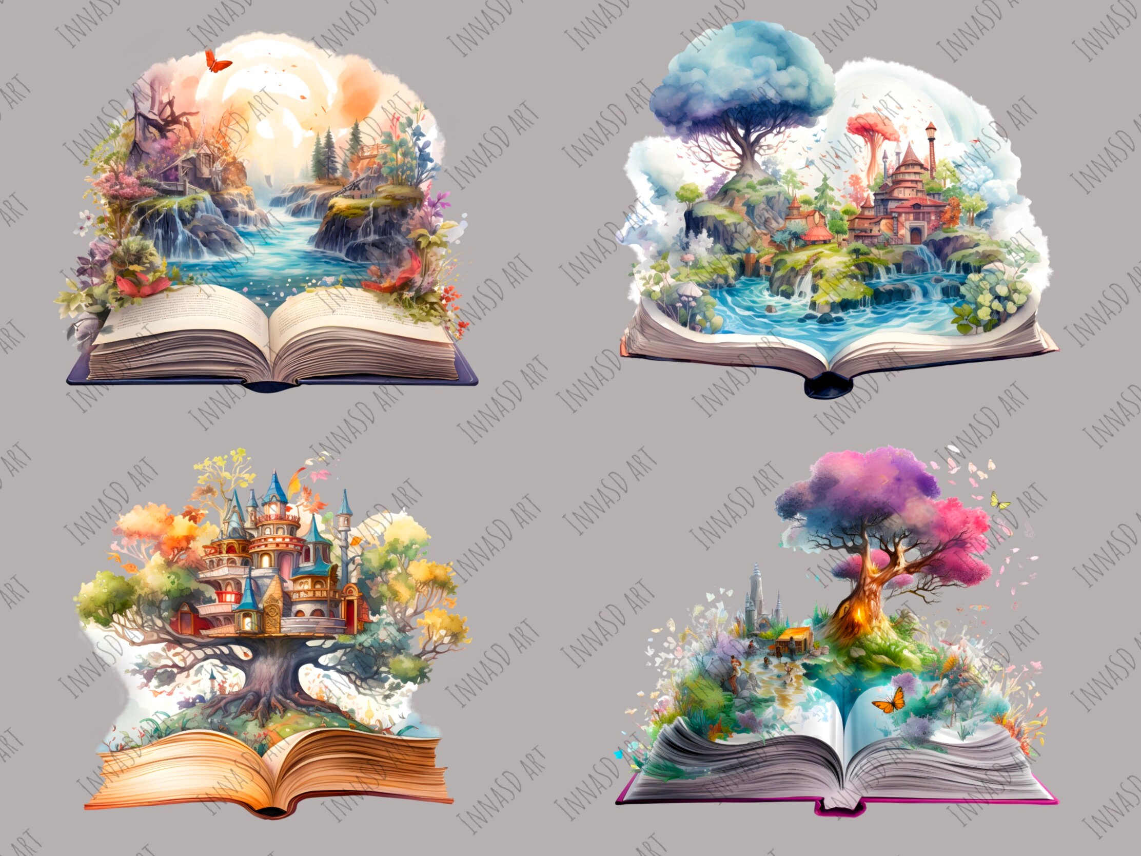 22 PNG Fantasy Books Clipart Book Bundle PNG Open Book - Etsy
