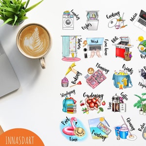 Goodnotes Home Activities Digital Planner Stickers (PDF, PNG) - Etsy