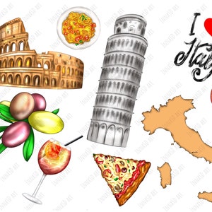 Explore Italy With Ciao Bella Clipart and Stickers for Travel and ...