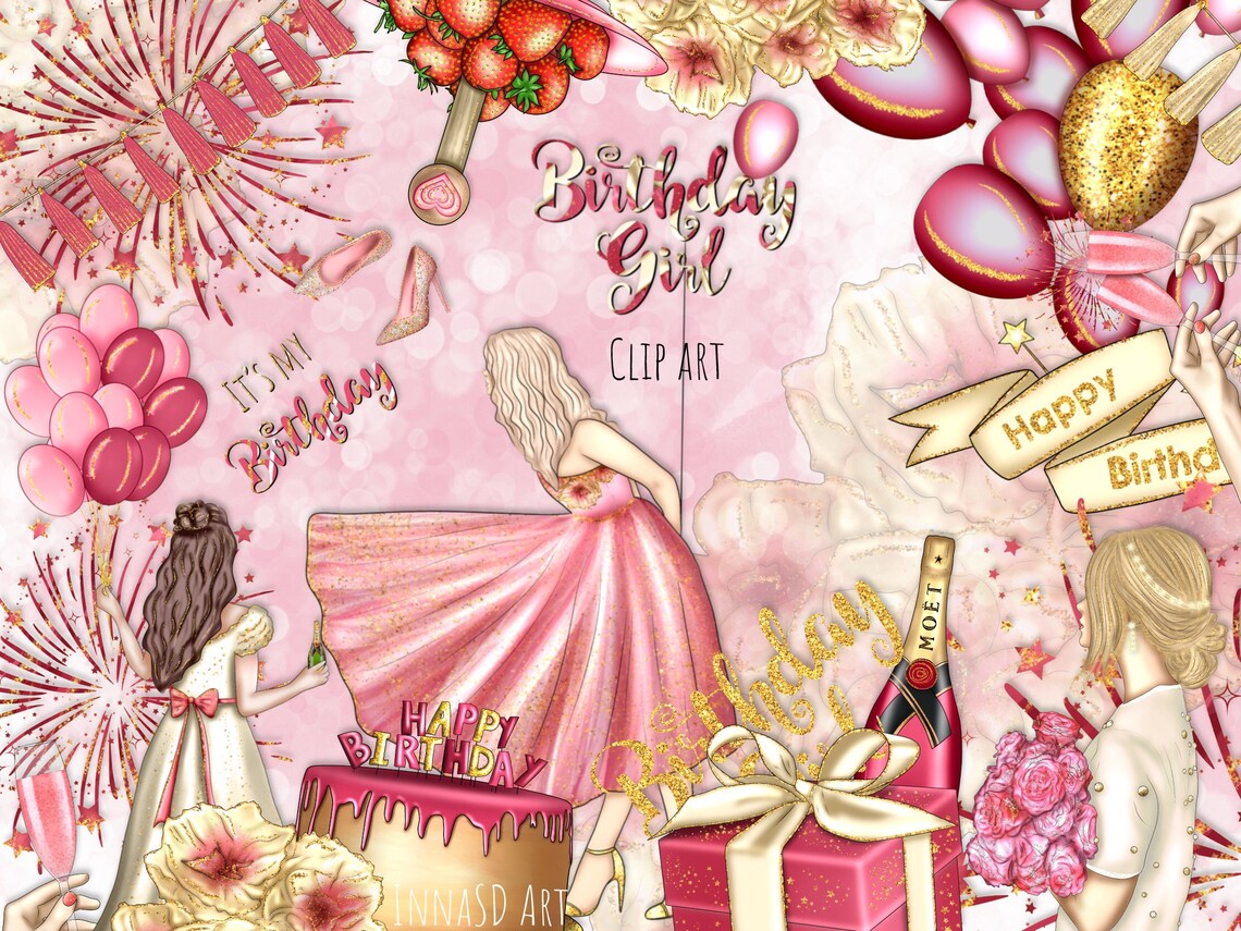 Its My Birthday Clip Art Birthday Stickers Birthday | Etsy