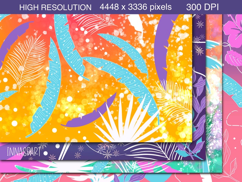 Modern Tropical Backgrounds, Tropical Beach Illustrations, Beach Scenes ...